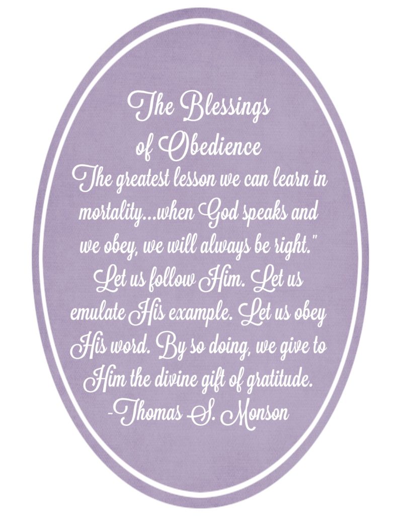 October HT Handout The Blessings of Obedience – The Idea Door