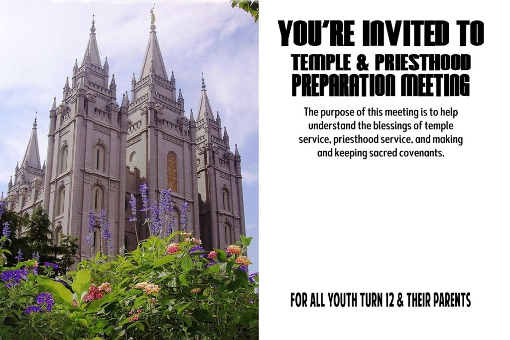 Temple and Priesthood Preparation – The Idea Door