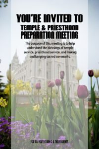 Temple and Priesthood Preparation
